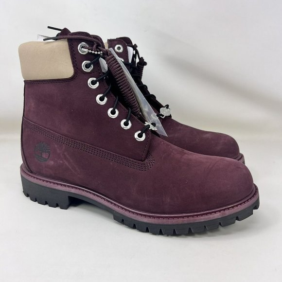 Timberland | Shoes | Timberland 6 Inch Premium Waterproof Boots Maroon ...